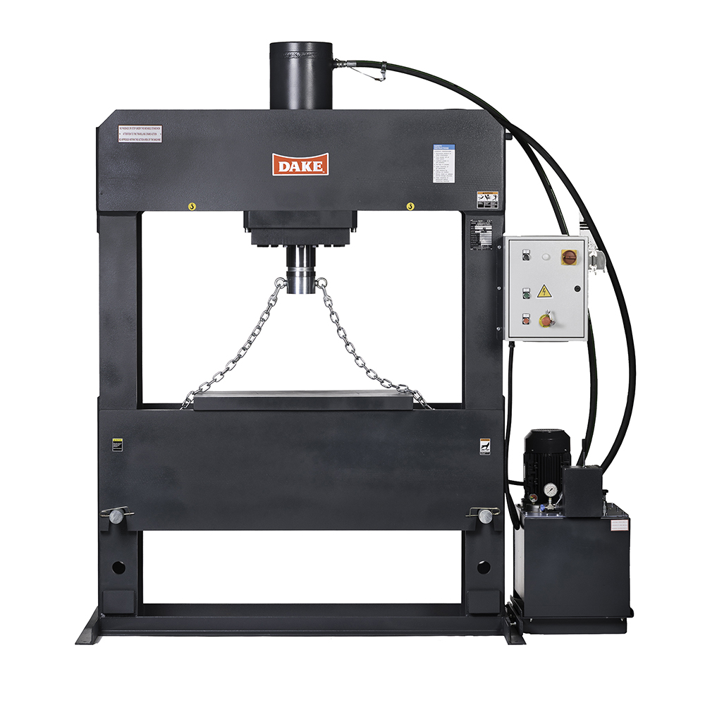Woodworking Catalog | Dake 150-Ton Electrically Operated H-Frame- 220V 3 Ph