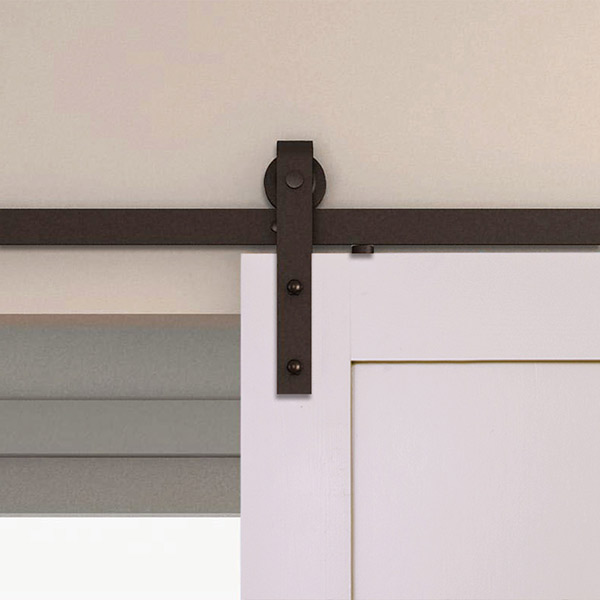 American Pro Decor Espresso Solid Steel Decorative Sliding/Rolling Barn ...